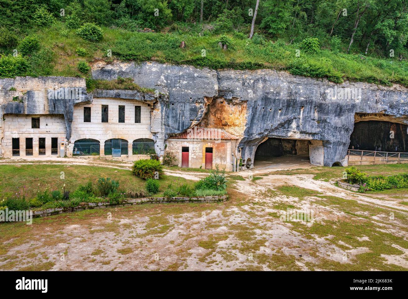 The sacred caves of the former abbey of Saint-Pierre, in Brantôme-en ...