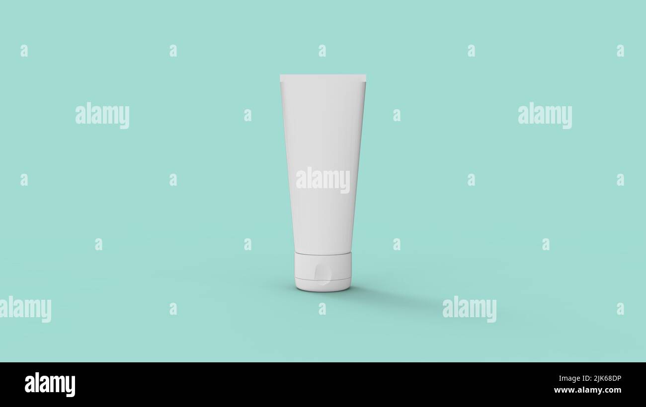 3D rendering of a blank empty skin care cream product bottle toiletry ...