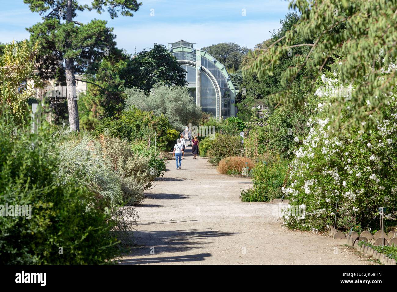 PARIS, FRANCE - AUGUST 30, 2019: This is an alley to entrance to the ...