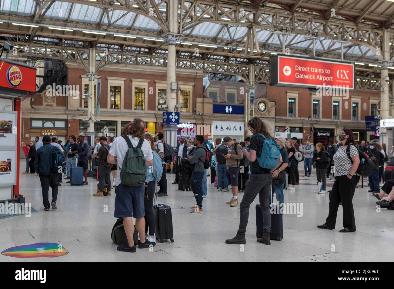 London Victoria train station as seen during rush hour this morning as ...