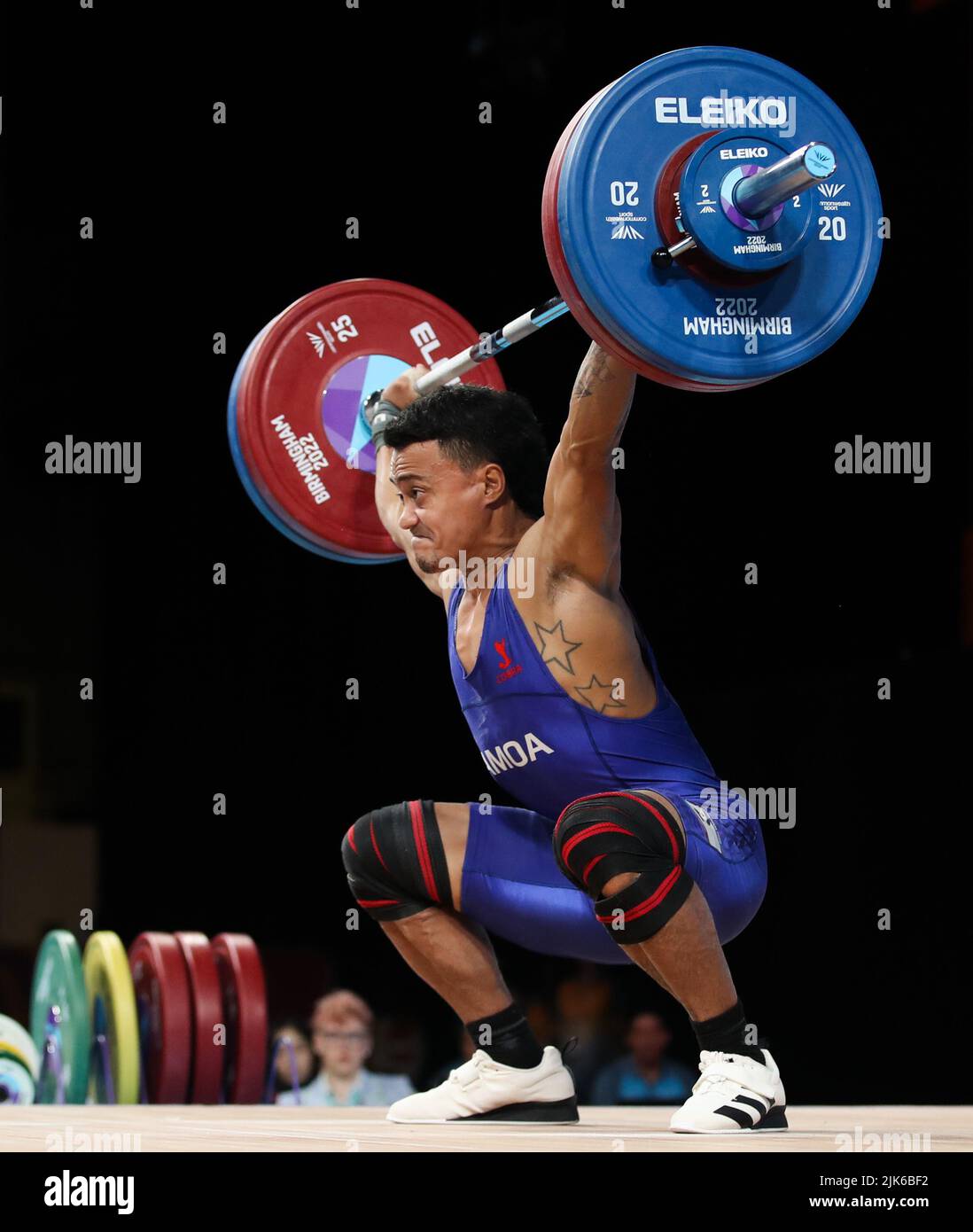 Samoa’s Vaipava Nevo Ioane during the Men’s 67kg Finalat The NEC on day ...