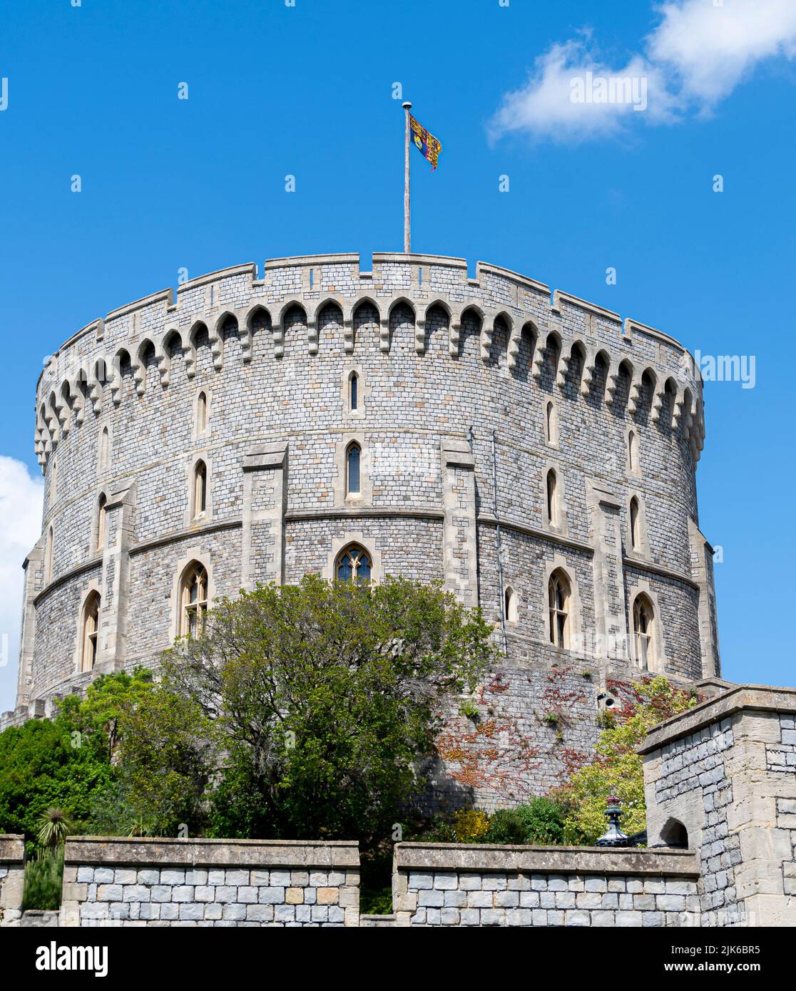 The Royal Standard flying above Windsor Castle's Round tower from ...