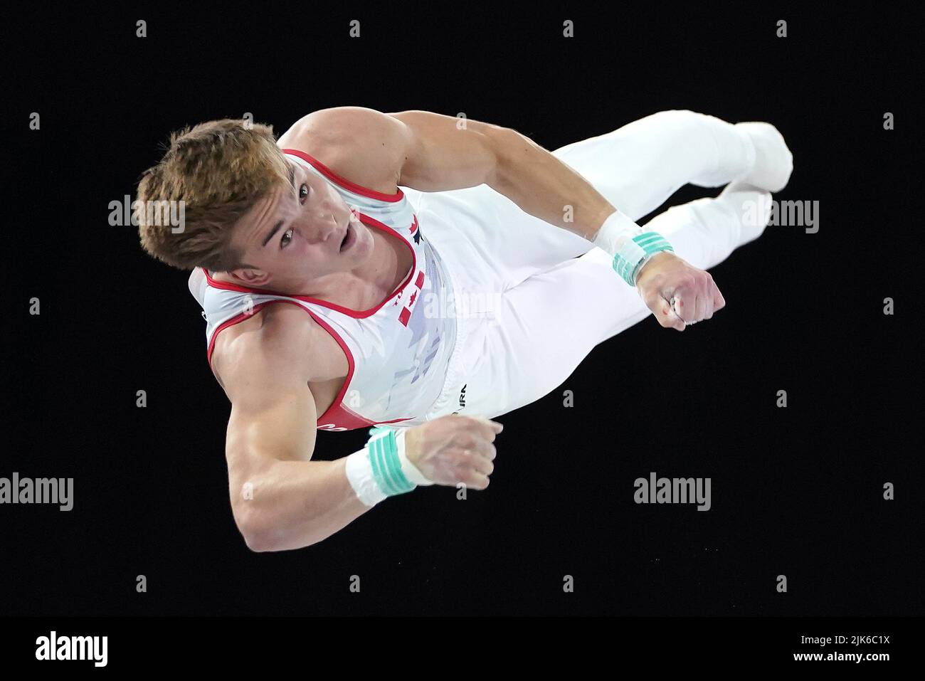 Canada's Felix Dolci in action during the bars rotation at Arena ...