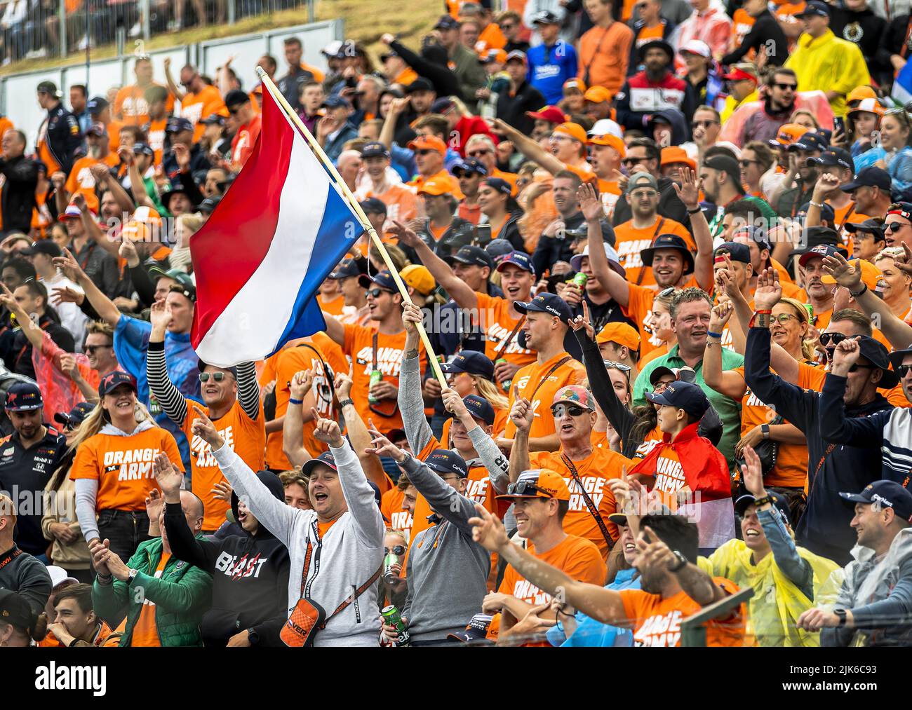 BUDAPEST - Fans of Max Verstappen (Oracle Red Bull Racing) ahead of the ...