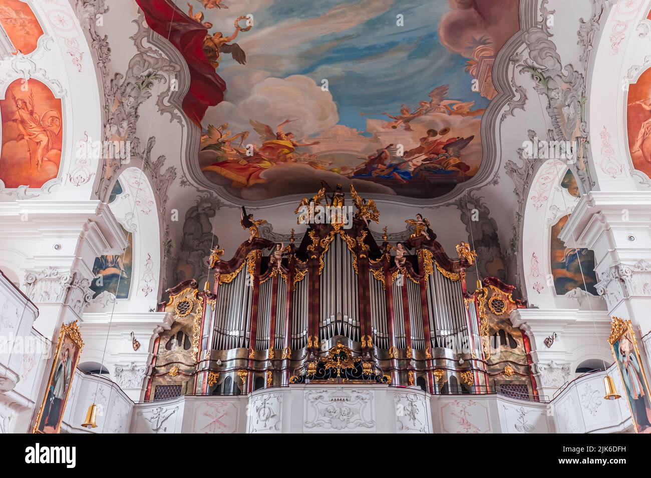 LINDAU, BAVARIA, GERMANY, JUNE 05, 2022 : Rococo and baroque decors in ...