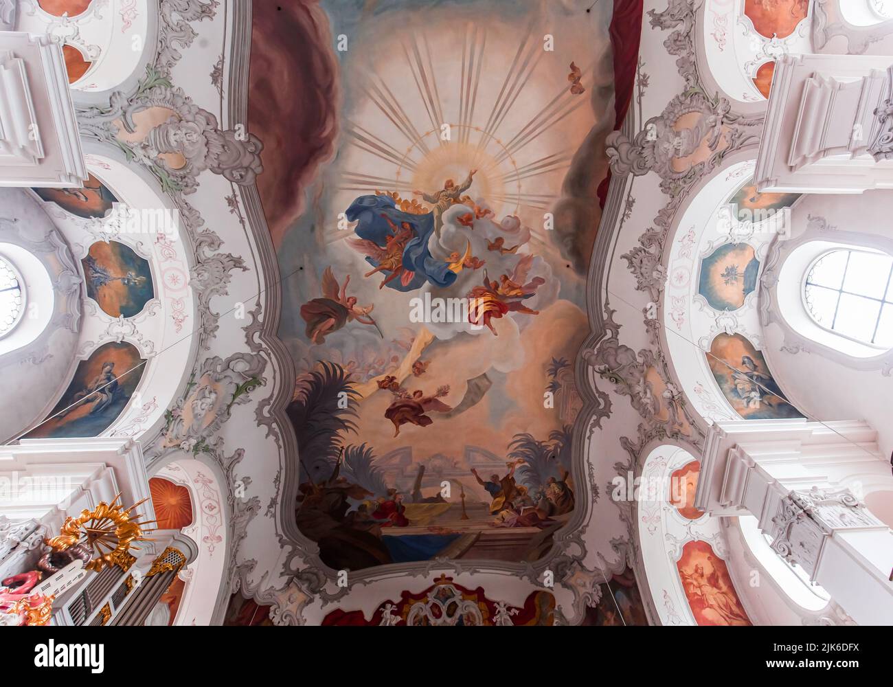 LINDAU, BAVARIA, GERMANY, JUNE 05, 2022 : Rococo and baroque decors in ...