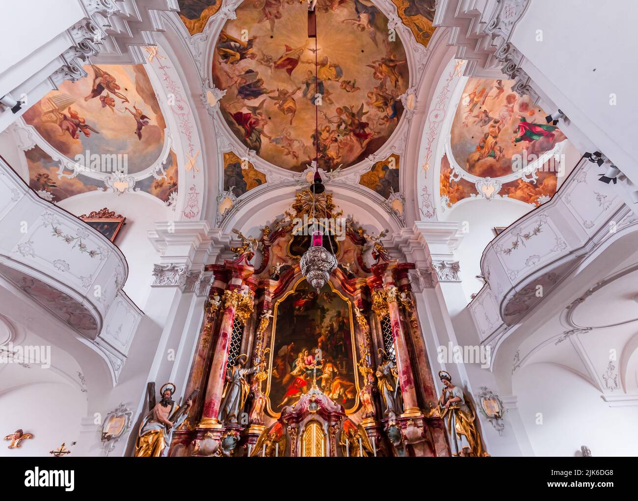 LINDAU, BAVARIA, GERMANY, JUNE 05, 2022 : Rococo and baroque decors in ...