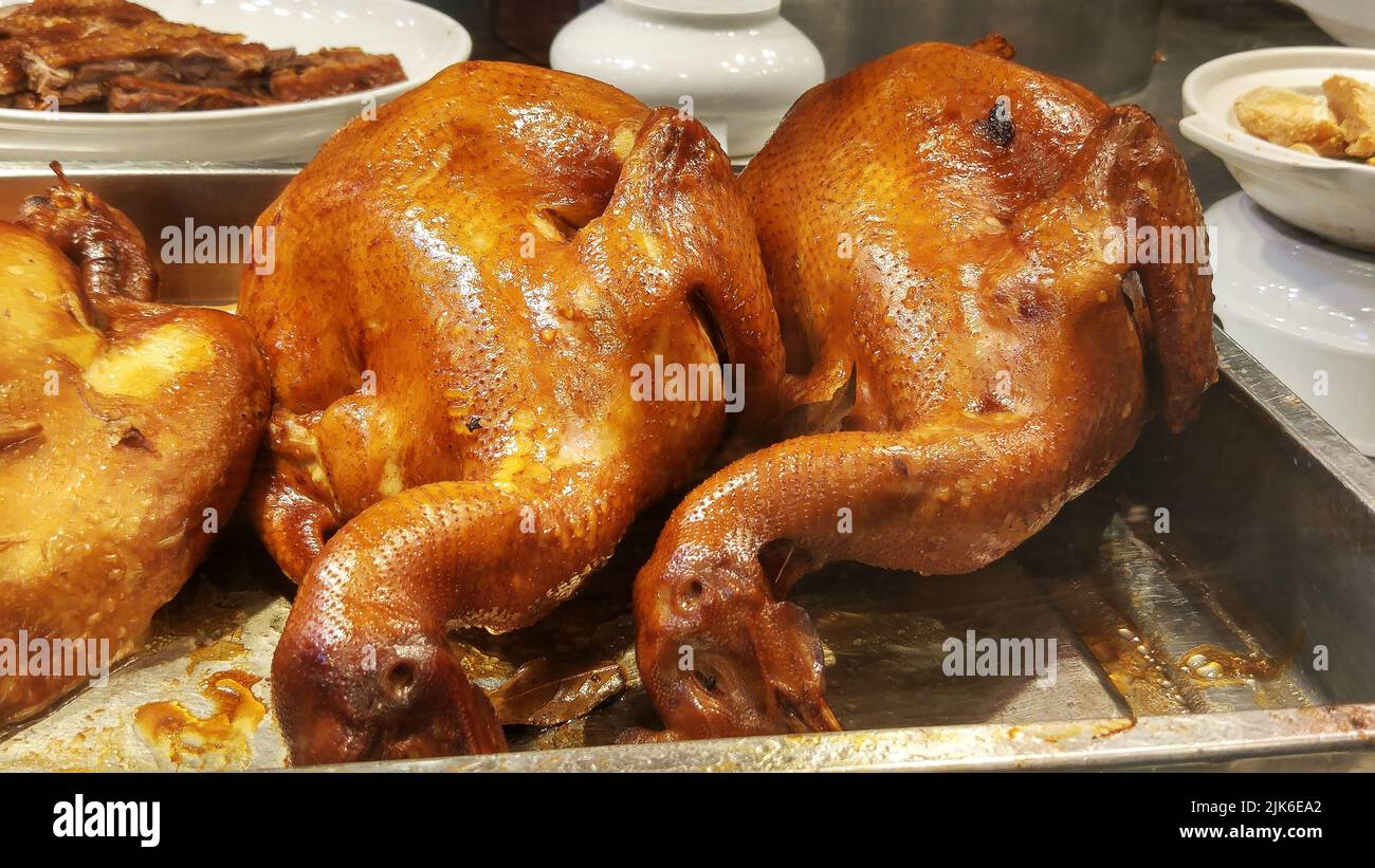 Delicious orange skin chicken is a delicacy of Guangdong, China Stock ...