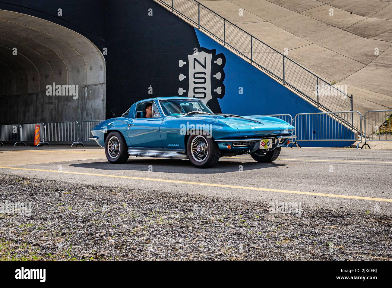 Lebanon, TN - May 14, 2022: Wide angle front corner view of a 1967 ...
