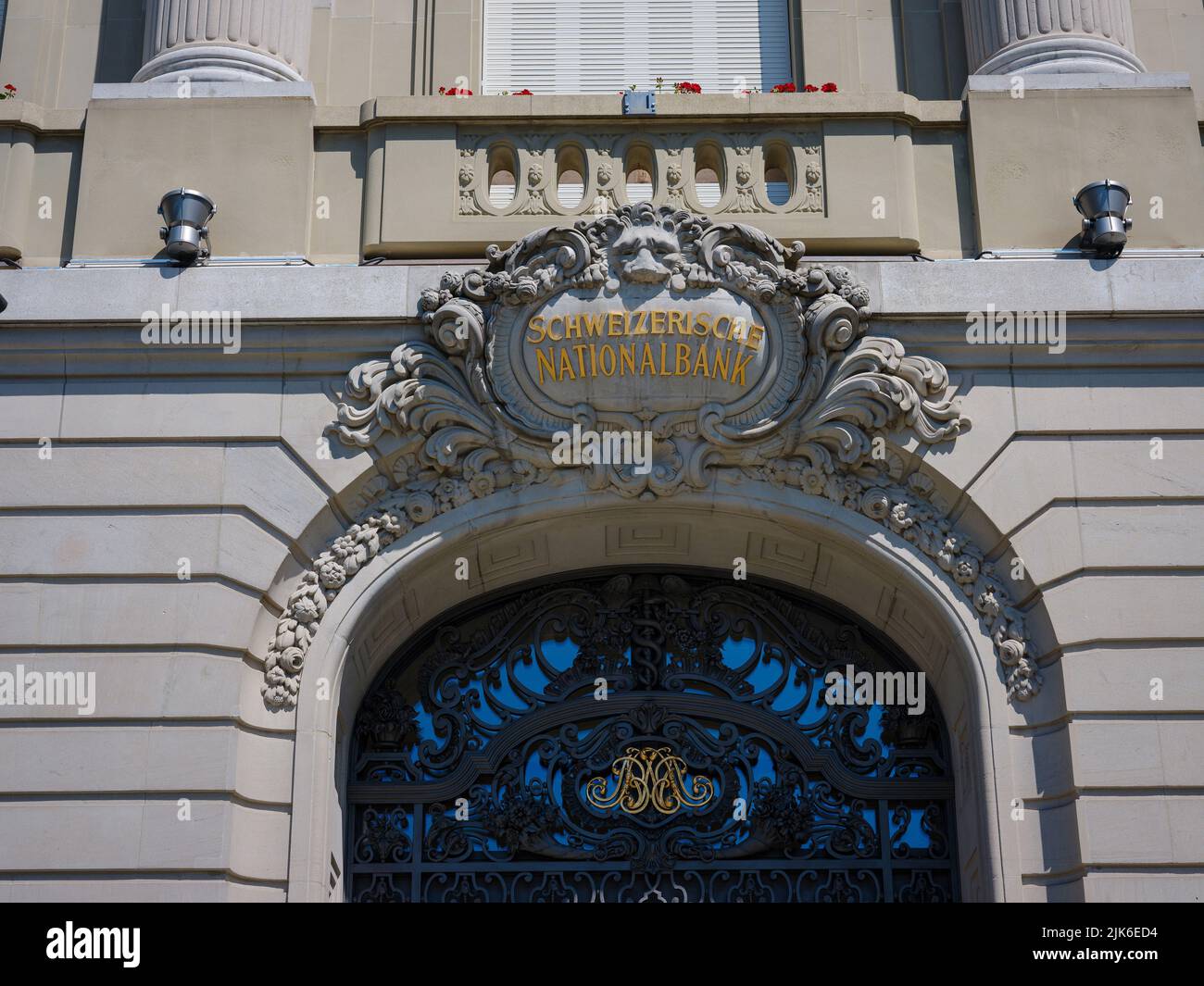 Bern, Switzerland - July 4 2022: Entrance of Swiss National Bank ...