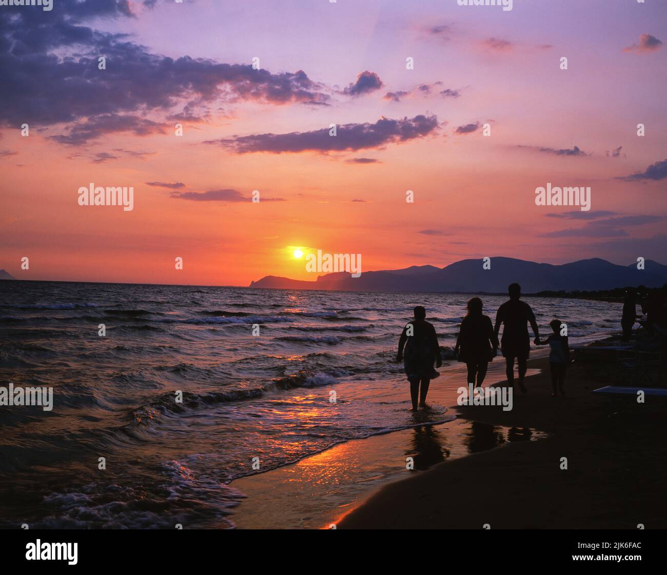Magic Mediterranian sunset at Sperlonga Stock Photo - Alamy