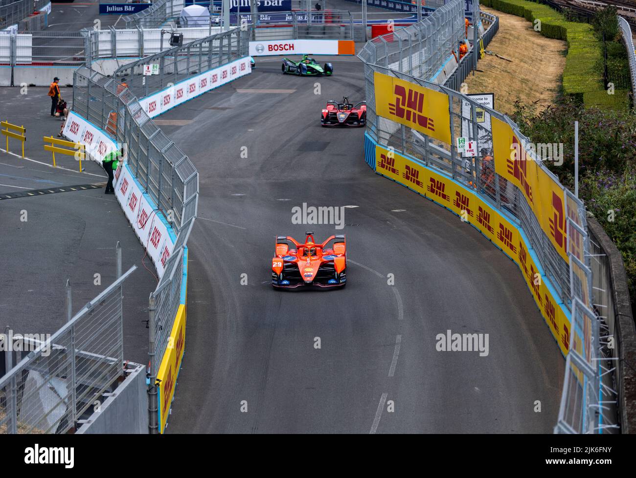 Alexander Sims in qualifying during the 2022 SABIC London E-Prix at the ...
