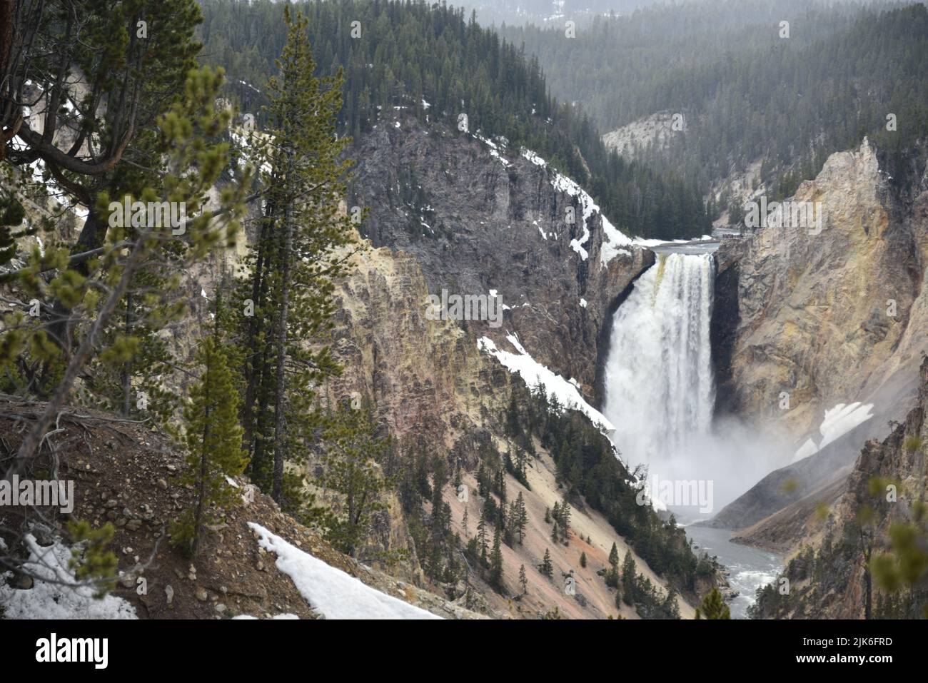 Yellowstone National Park, U.S.A. Grand Canyon of the Yellowstone falls ...