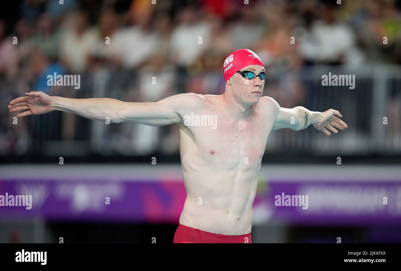 England's Tom Dean before his 100m Freestyle heat, at Sandwell Aquatics ...