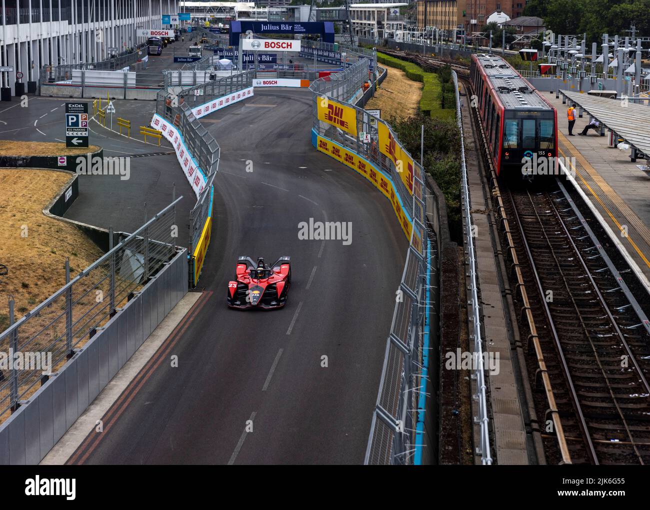 Sebastien Buemi during qualifying during the 2022 SABIC London E-Prix ...