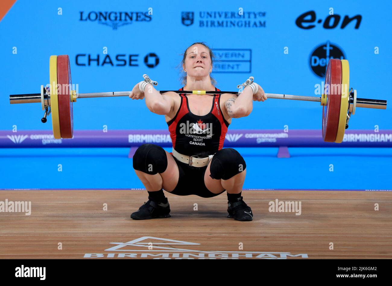 Canada’s Rachel Leblanc-Bazinet in action during the Women’s 55kg ...