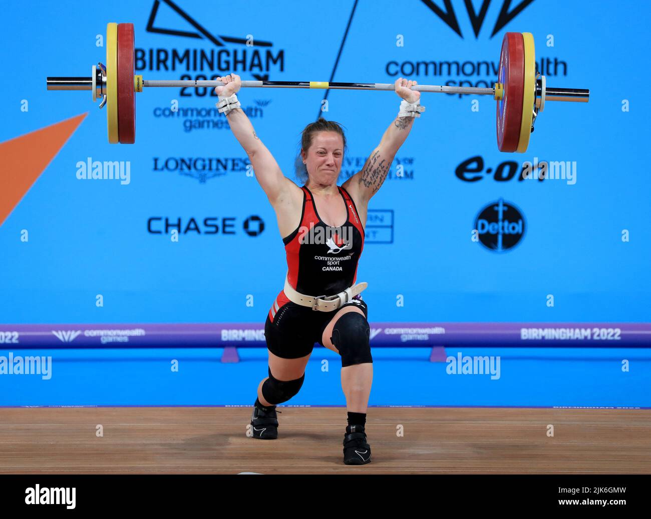Canada’s Rachel Leblanc-Bazinet in action during the Women’s 55kg ...