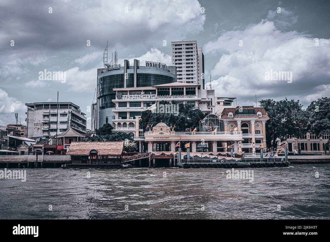 Boat on the Chao Phraya River, Thailand. The Chao Phraya constitutes a ...