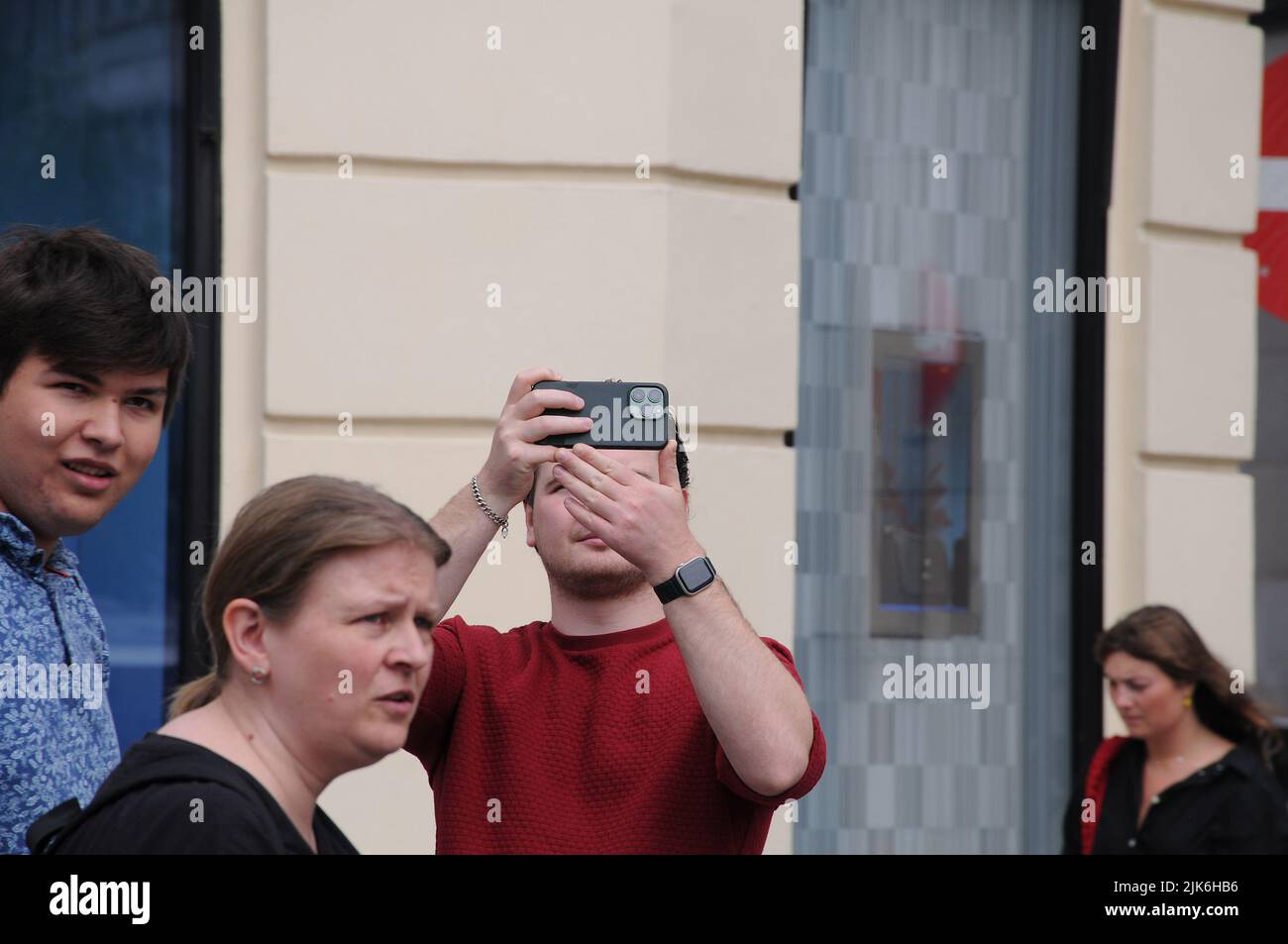 Copenhagen /Denmark/31July 2022/ HUman and tech life with smartphones ...