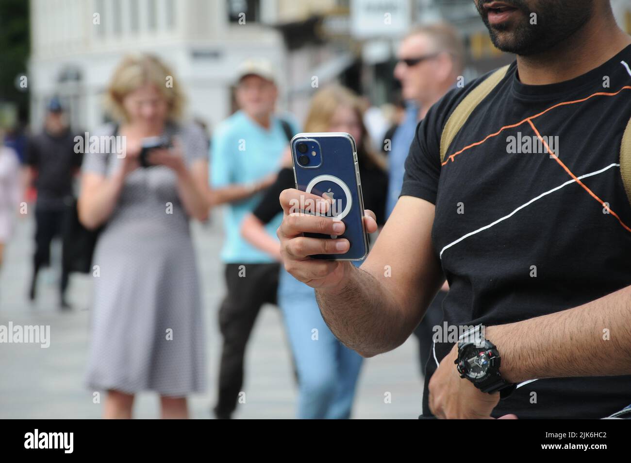 Copenhagen /Denmark/31July 2022/ HUman and tech life with smartphones ...