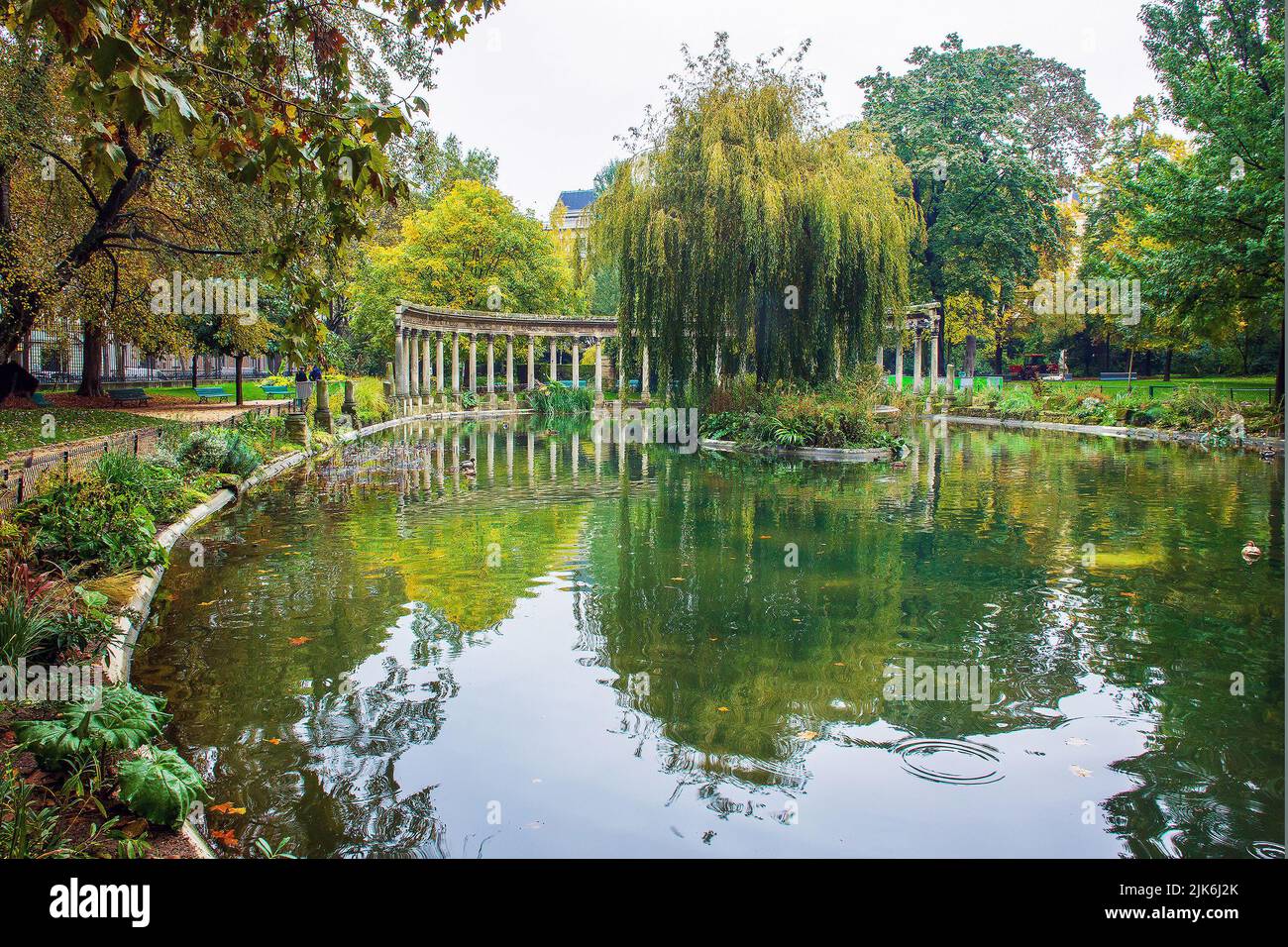 Park Monceau - beautyful Gardening, , late October - artificial ancient ...