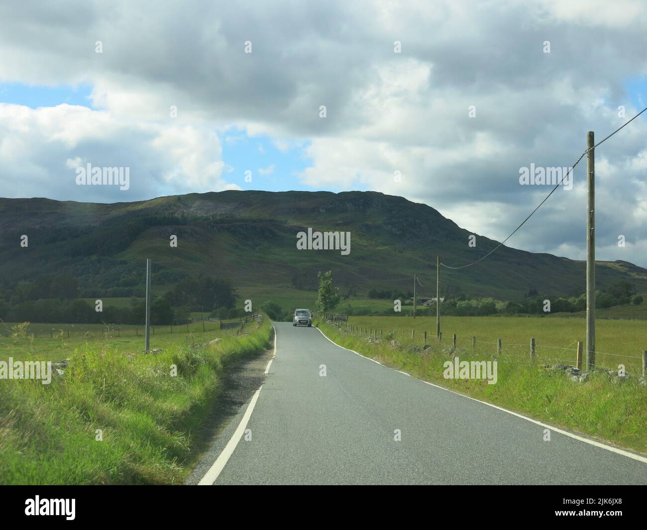 The very scenic A924 winds its way through the river valley of ...