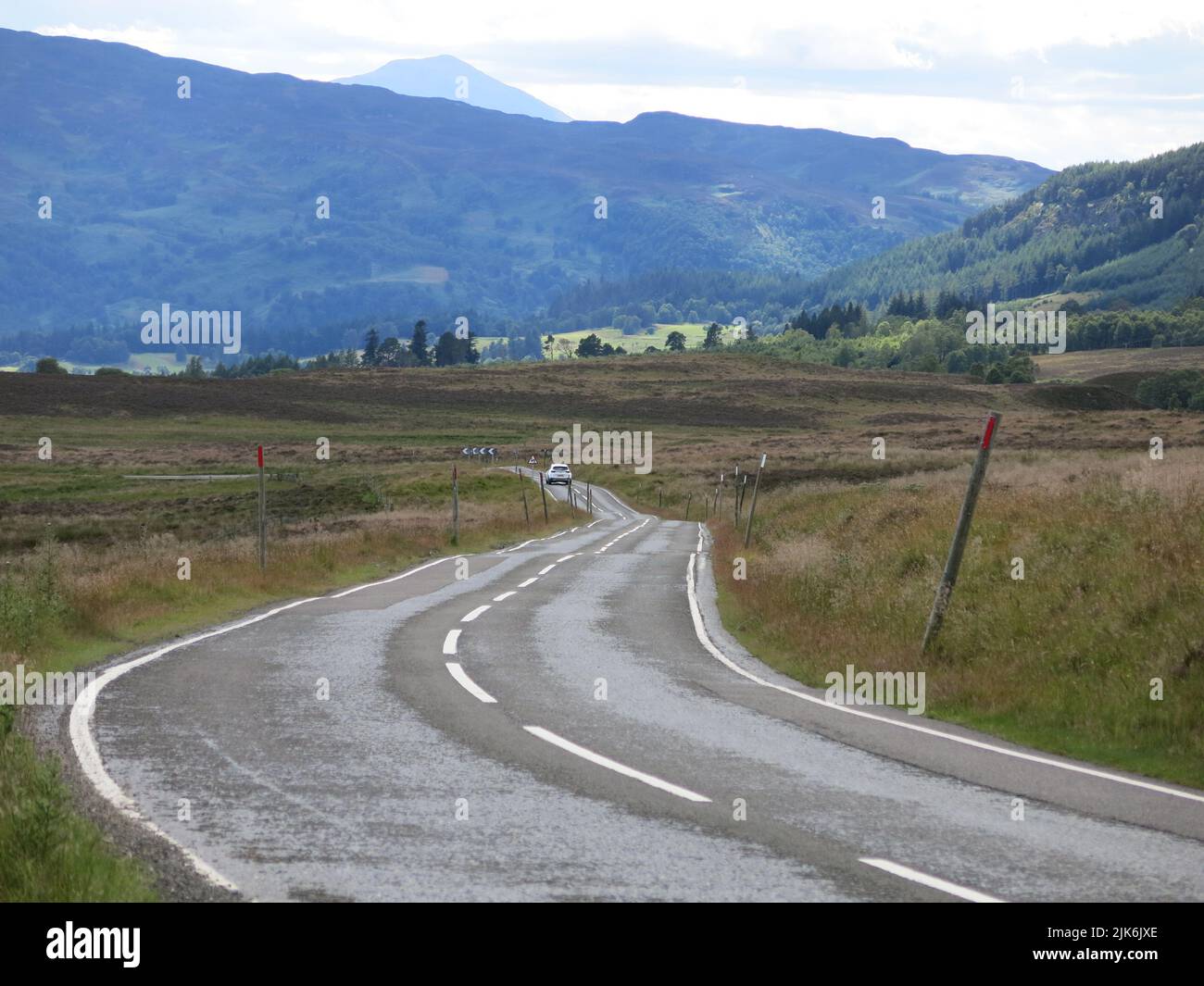 The very scenic A924 winds its way through the river valley of ...