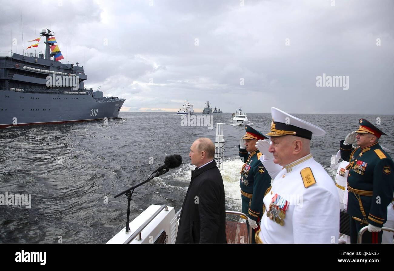 St Petersburgh, Russia. 31st July, 2022. Russian President Vladimir ...