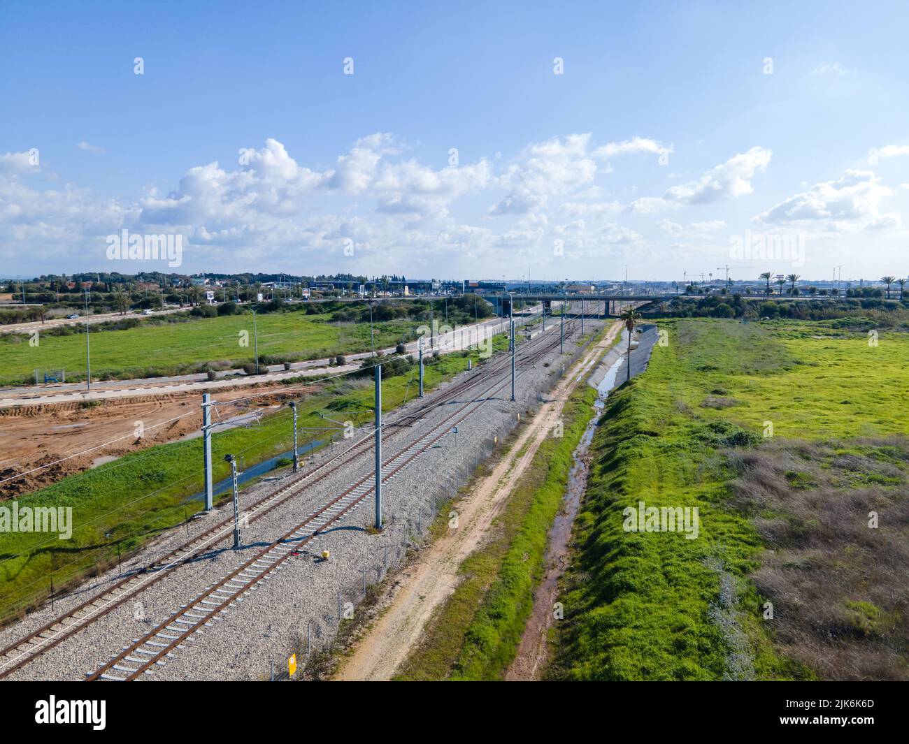 Railway in Israel at daylight Stock Photo - Alamy