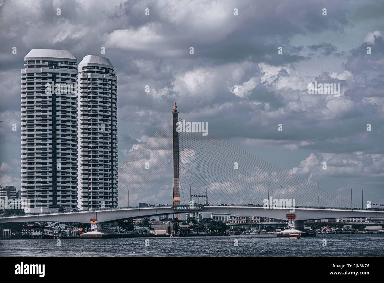 Boat on the Chao Phraya River, Thailand. The Chao Phraya constitutes a ...