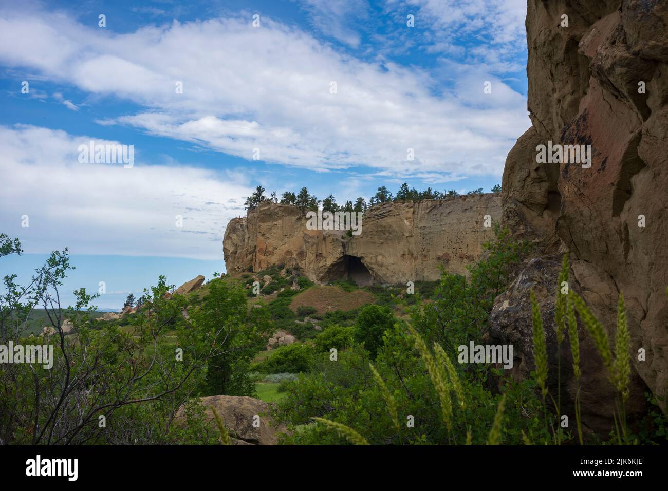 Pictograph Cave, a Montana State Park near Billings, home to three ...