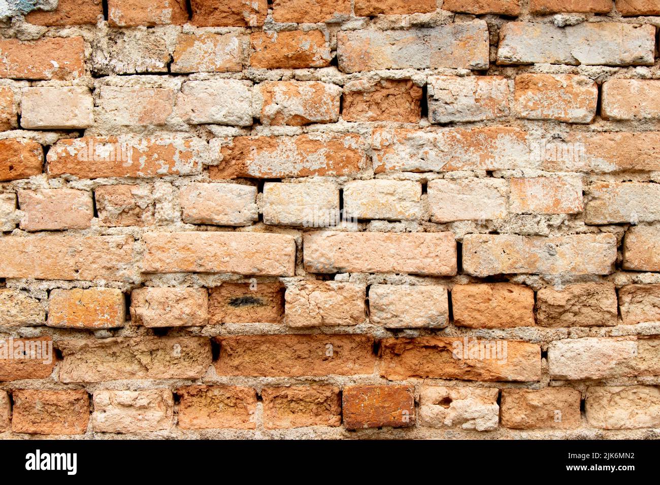 Grunge old and crack red color brick pattern wall textured background ...