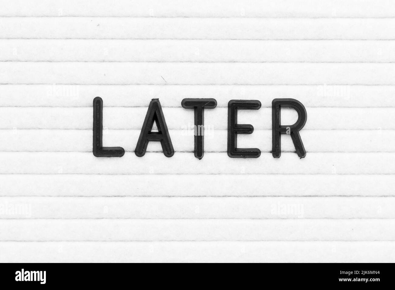 Black color letter in word later on white felt board background Stock ...
