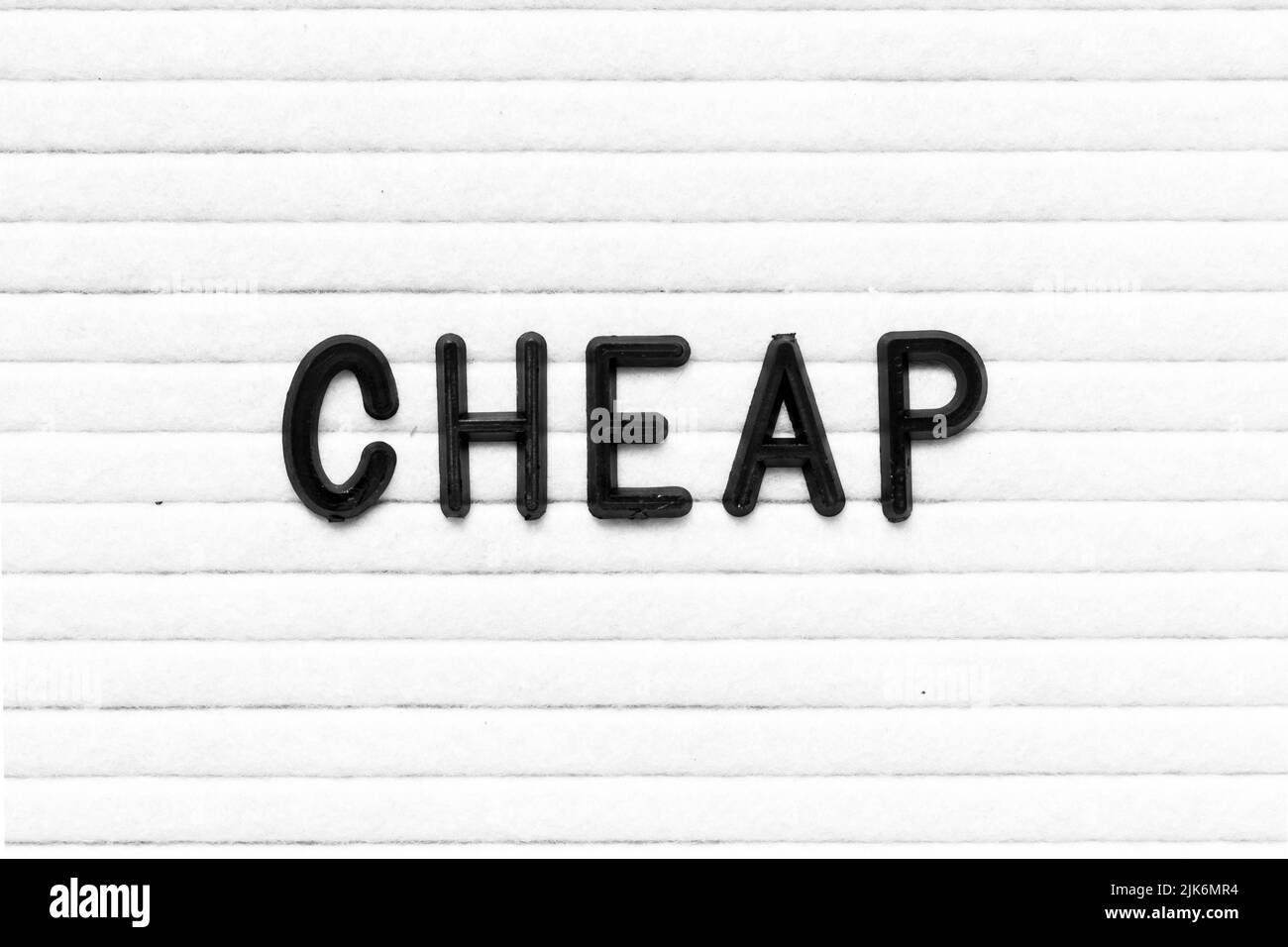 Black color letter in word cheap on white felt board background Stock ...