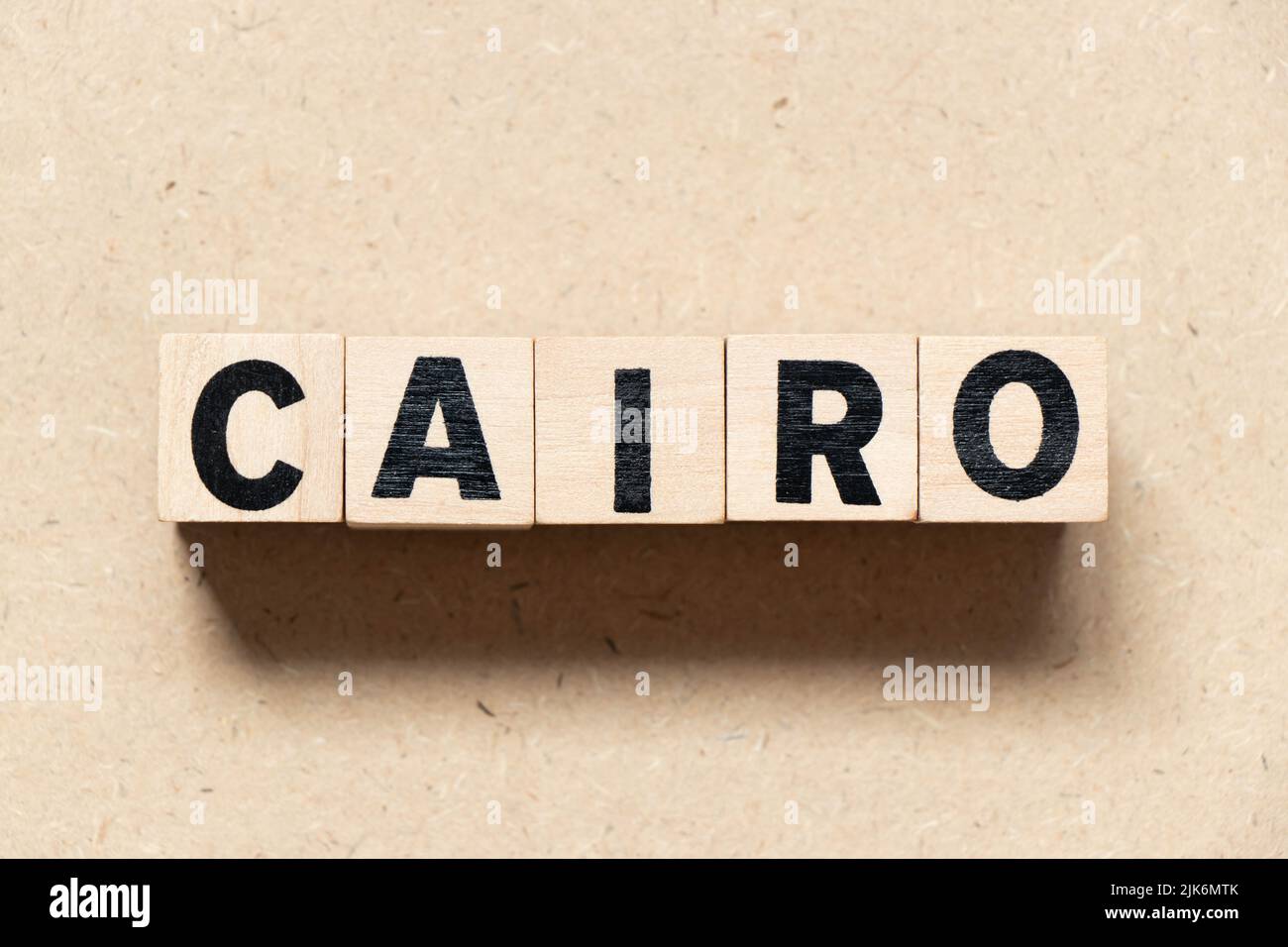 Alphabet letter block in word cairo on wood background Stock Photo - Alamy