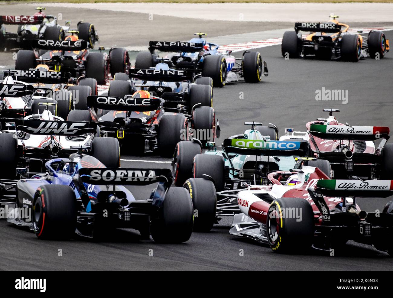 Budapest, Hungary. 31st July, 2022. BUDAPEST - Max Verstappen (1) with ...