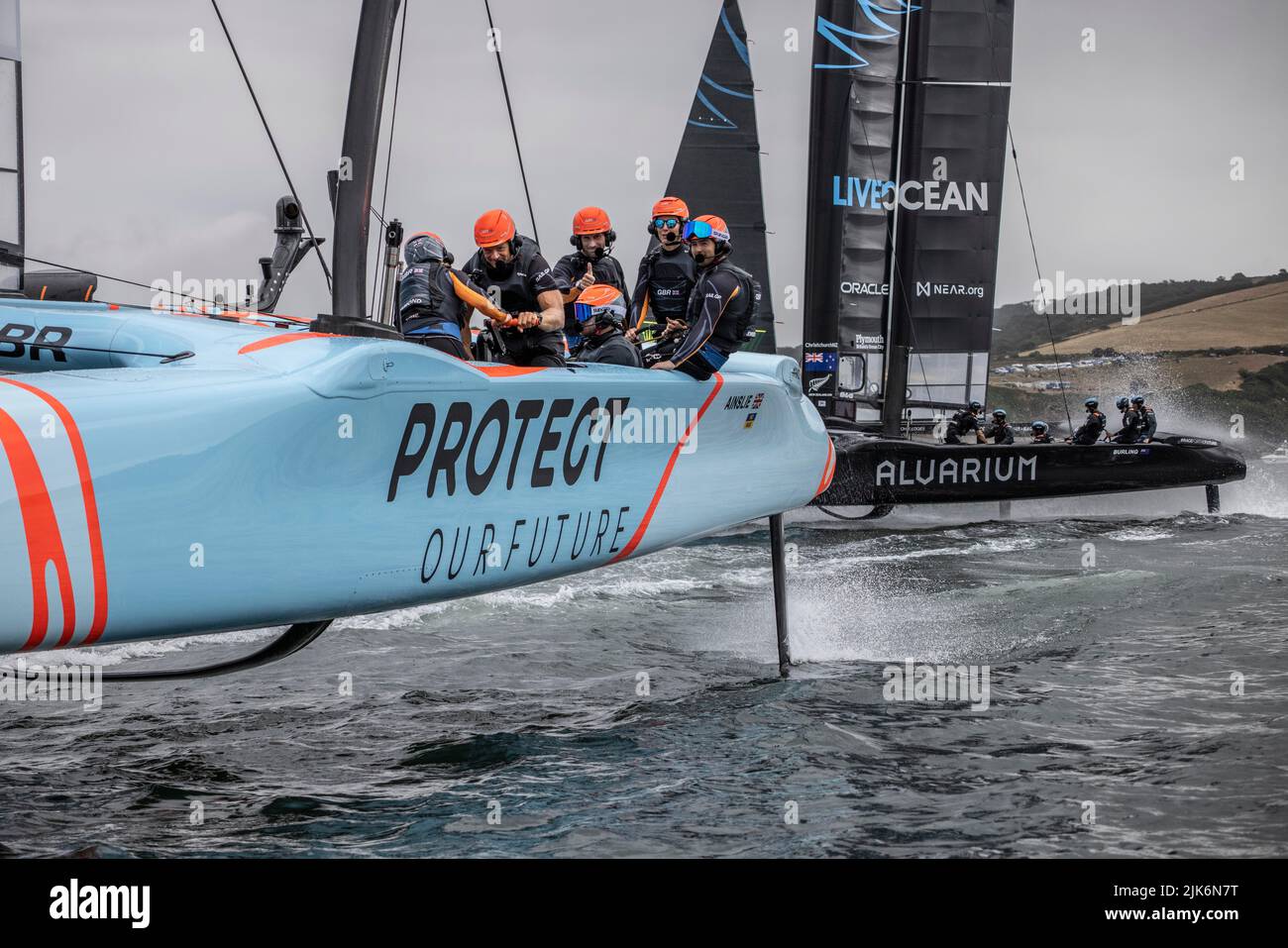 The Duchess of Cambridge (2nd right) on a catamaran as she joins the ...
