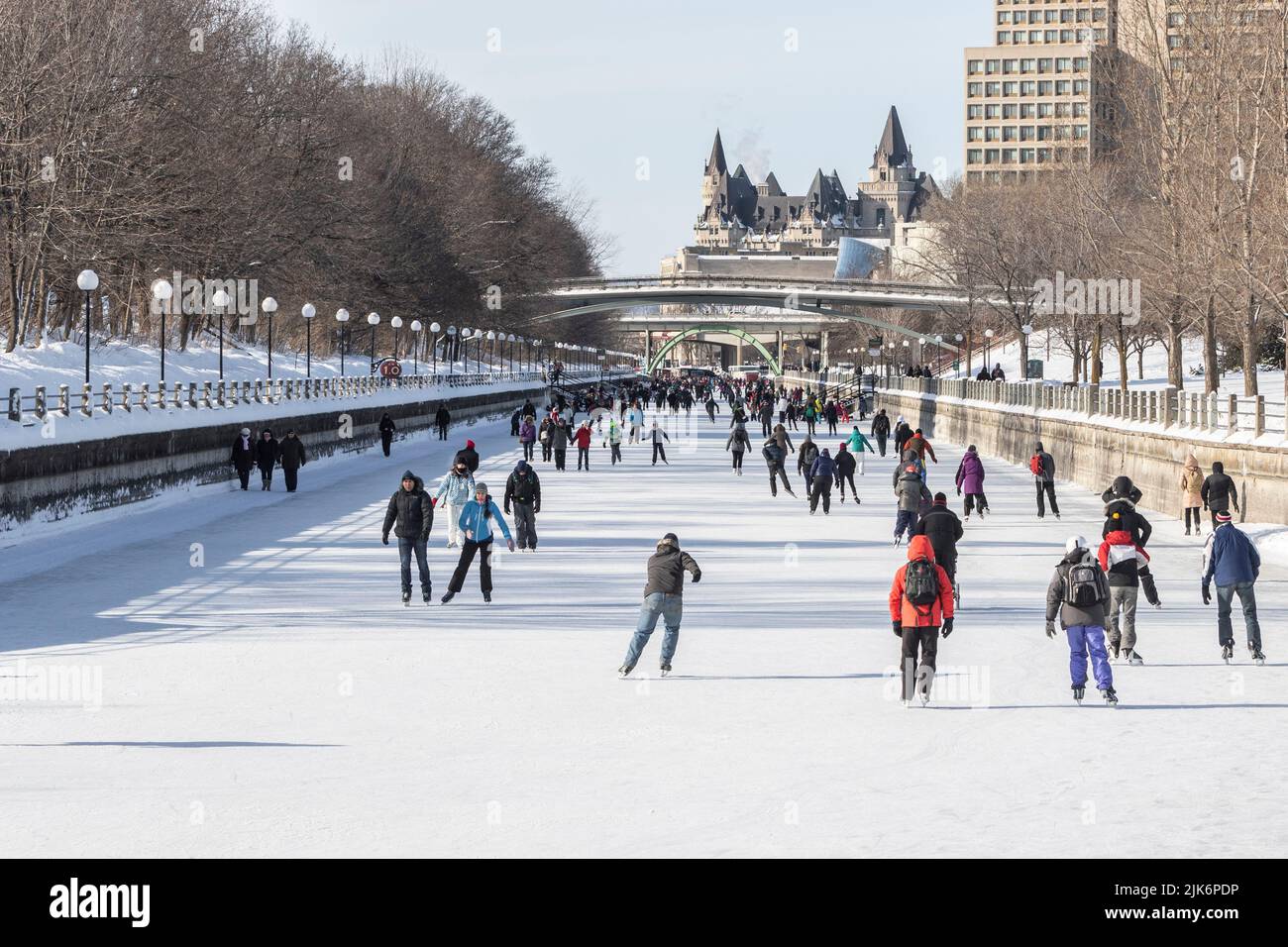 Skating on the Rideau Canal, Ottawa, Canada Stock Photo - Alamy