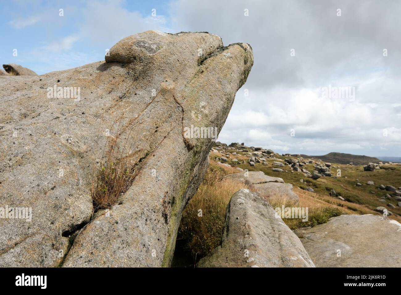 The Woolpacks, a distinctive gritstone outcrop of rocks on the edge of ...