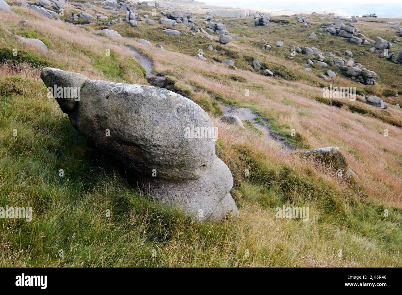 The Woolpacks, a distinctive gritstone outcrop of rocks on the edge of ...