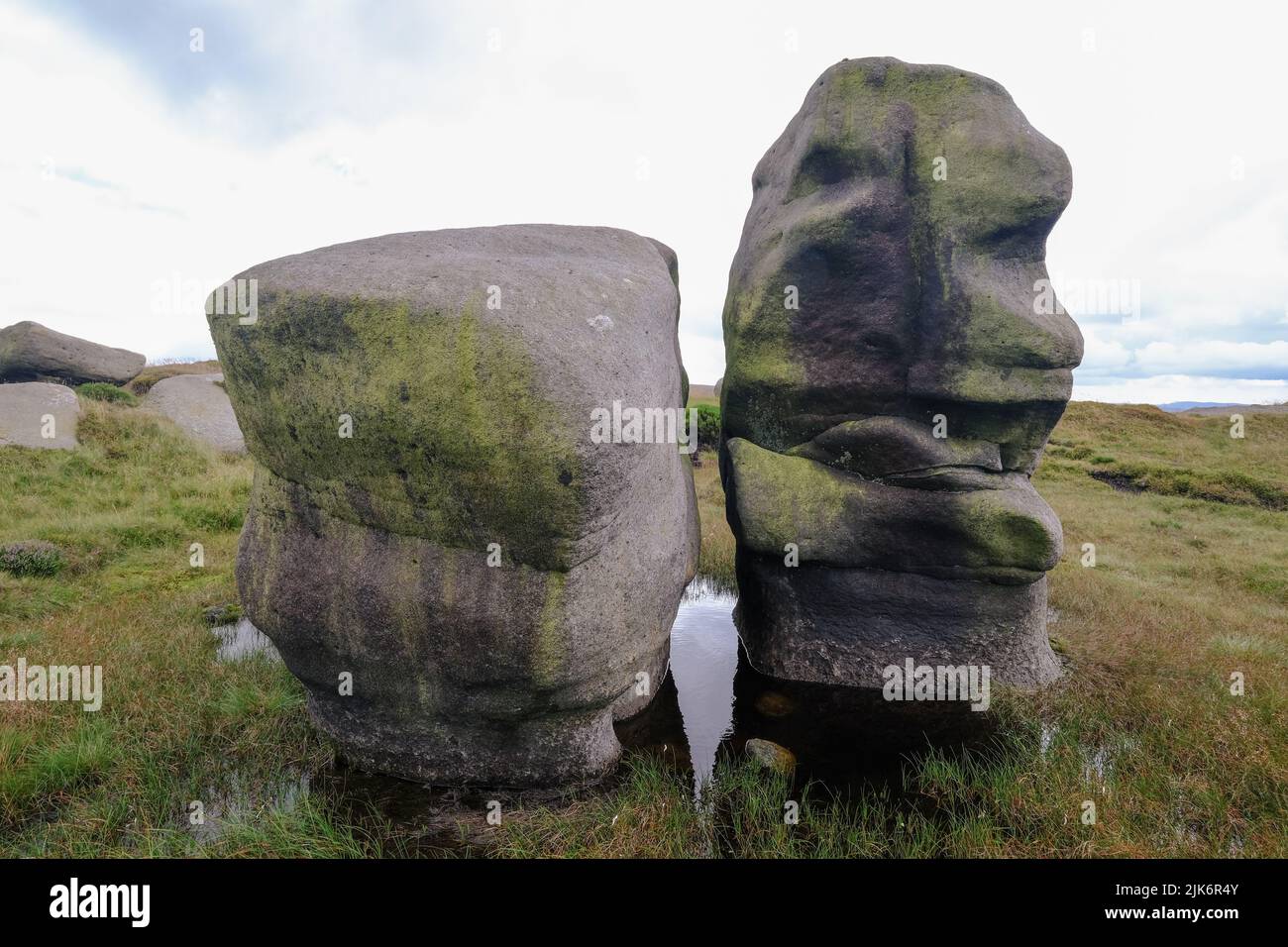 The Woolpacks, a distinctive gritstone outcrop of rocks on the edge of ...