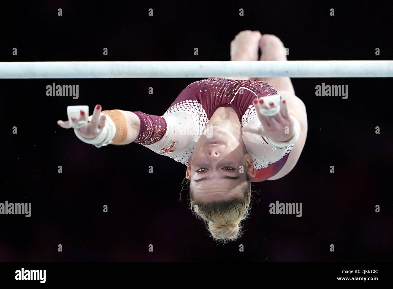 England's Alice Kinsella in action during the uneven bars rotation at ...