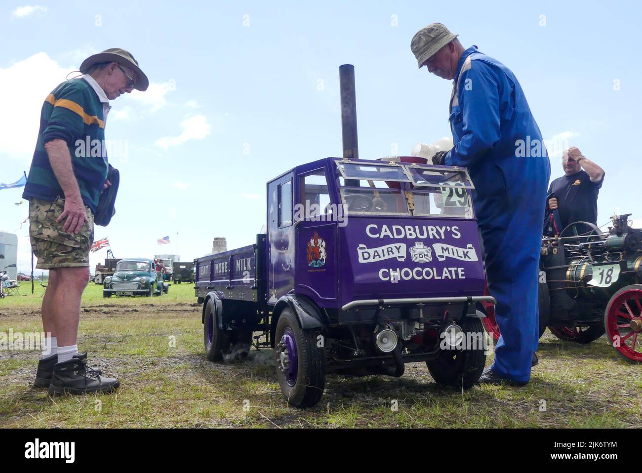 Flookburgh, Cumbria, UK. July 31st 2022. Cumbria A man fills the water ...