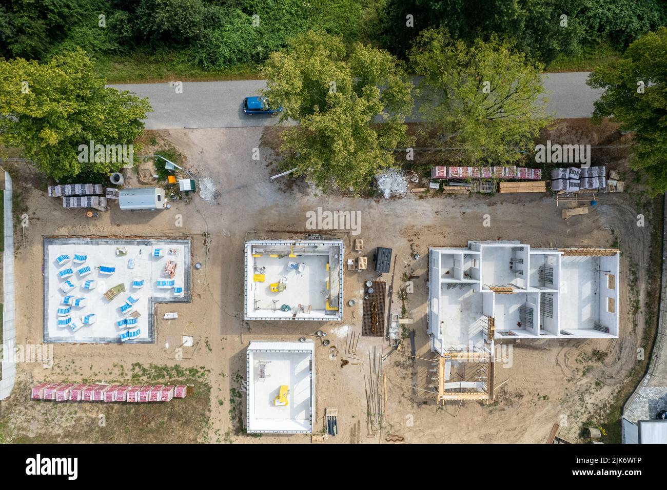 new houses are built on a construction site Stock Photo - Alamy