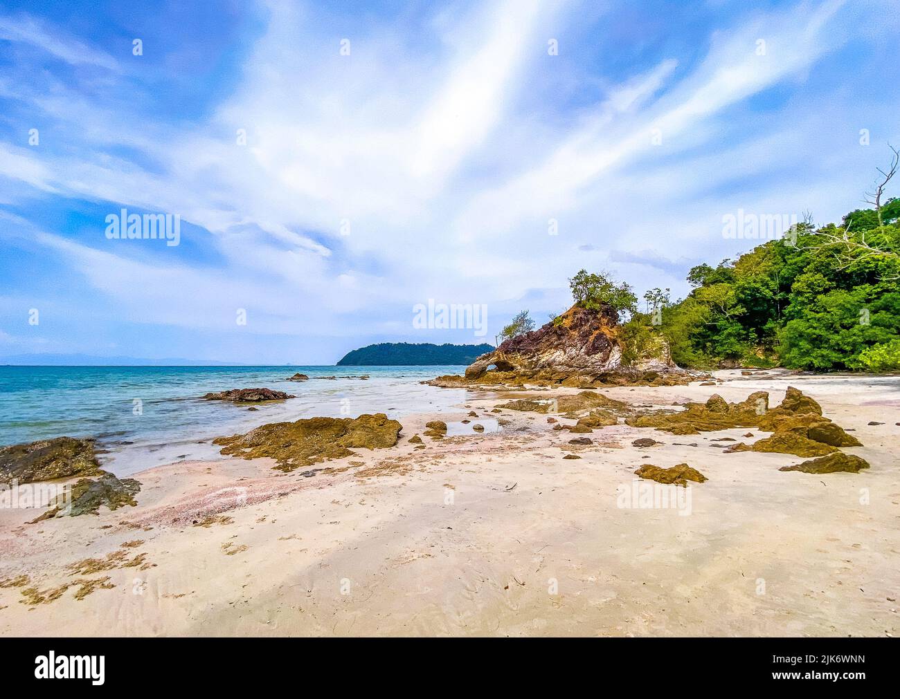 Koh Phayam beach Hin Talu with rock arch formation in Ranong, Thailand ...