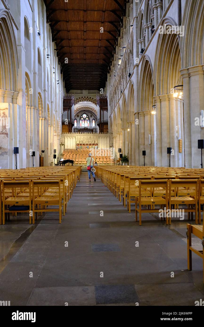 St Albans cathedral, interior, Hertfordshire Stock Photo - Alamy