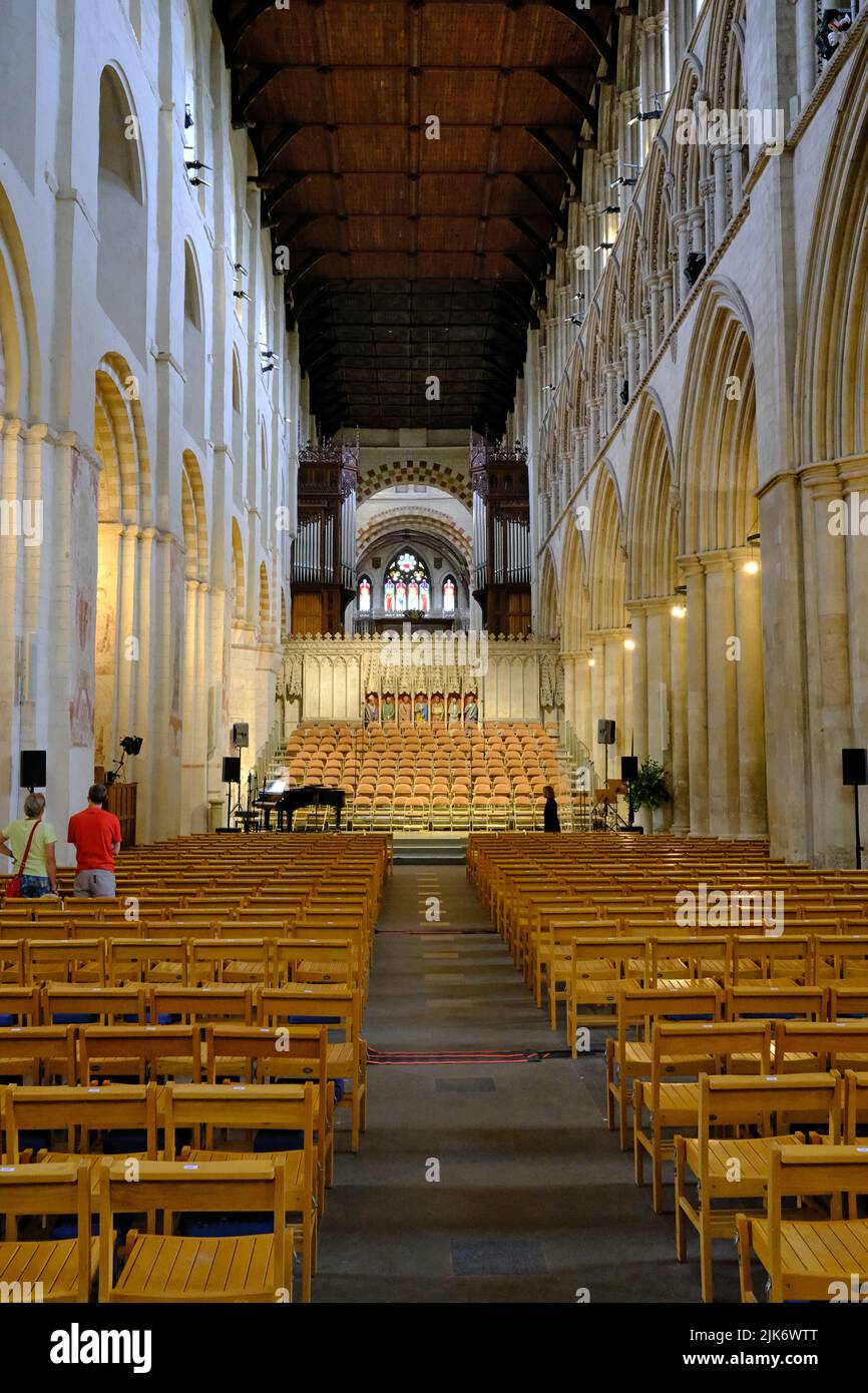 St Albans cathedral, interior, Hertfordshire Stock Photo - Alamy