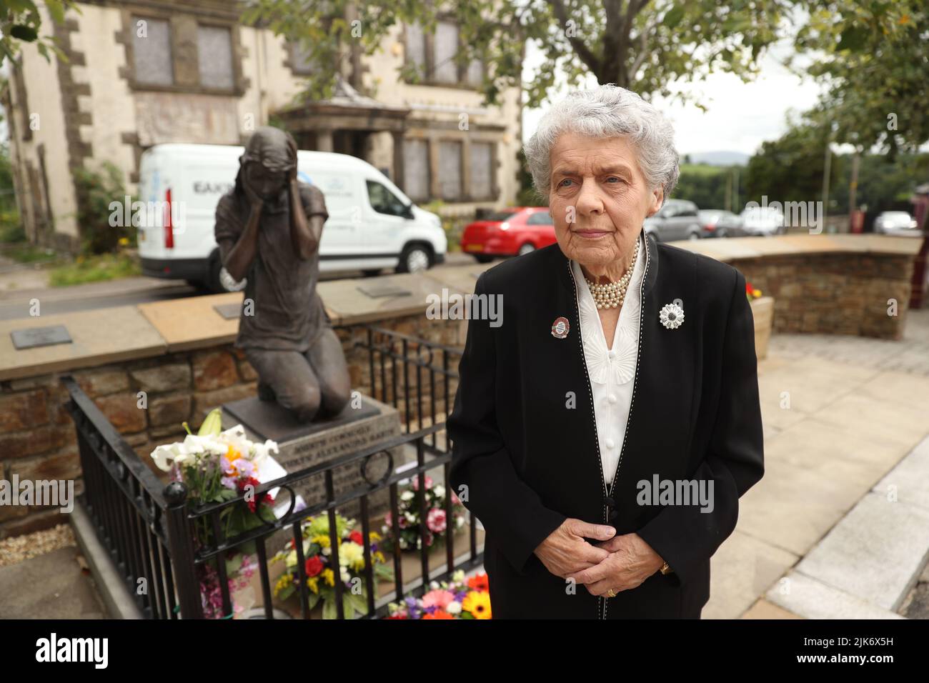 Mary Hamilton who was a friend of victim David Miller, at a service in ...