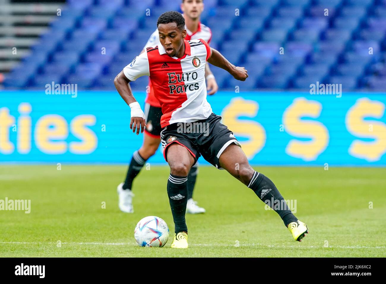 Rotterdam, Netherlands. 31st July, 2022. Quinten Timber of Feyenoord ...