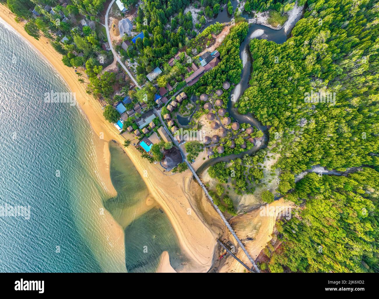 Aerial view of Koh Phayam beach in Ranong, Thailand Stock Photo - Alamy